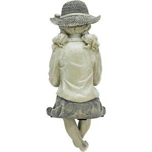 Accents | Big Catch Fisherwoman Girl Fishing Garden Statue 11 Inch Two ...